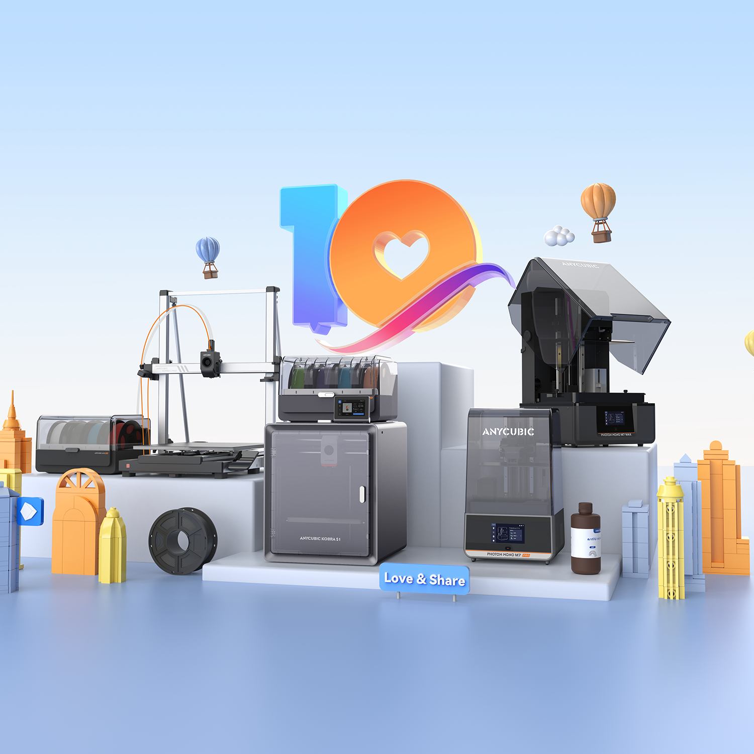 3D Printer Test Print: Anycubic Resin Exposure Range Finder