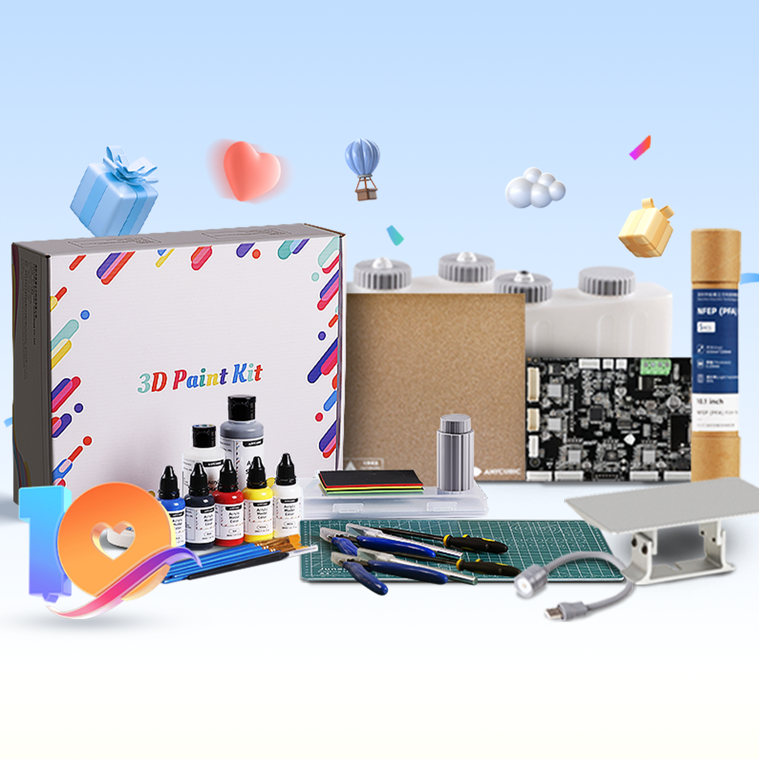 3D Printer Test Print: Anycubic Resin Exposure Range Finder